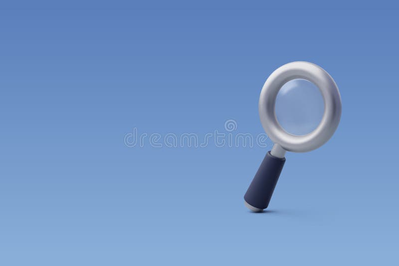 3d Vector Magnifying Glass. Finding, Reading, Research, Analysis ...