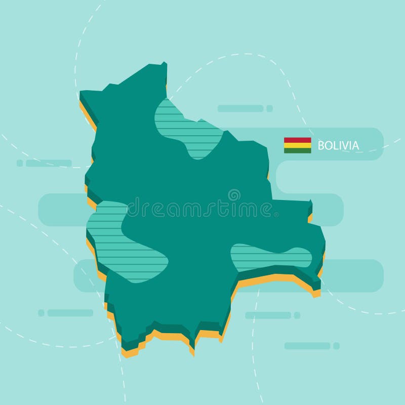 Bolivia Map with Name. Isolated White Background Stock Illustration ...