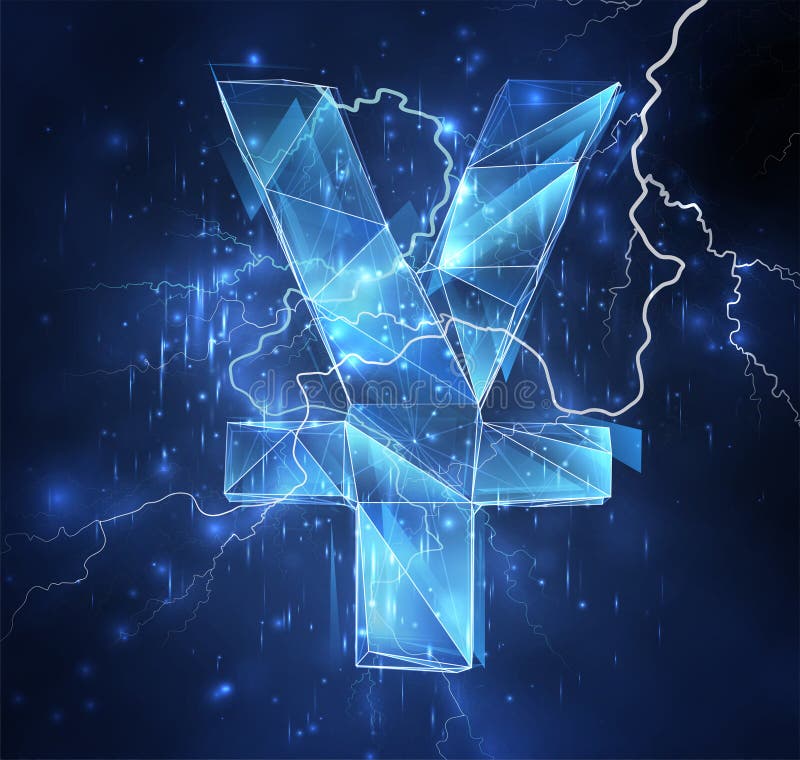 3d Vector Object on a Background of Blue Sky. Lightning and Thunder ...