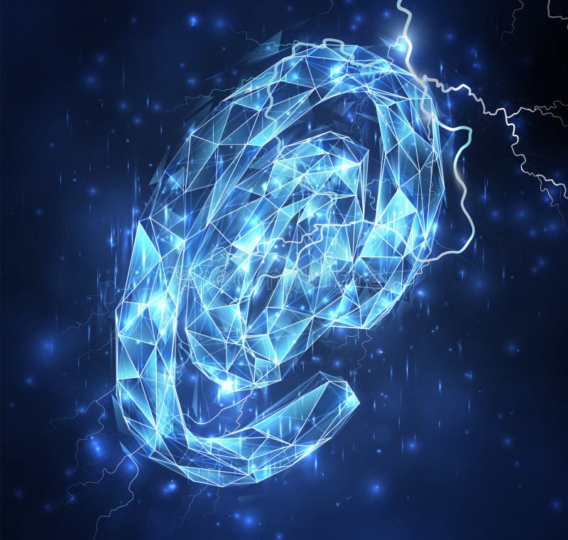 3d Vector Object on a Background of Blue Sky. Lightning and Thunder ...