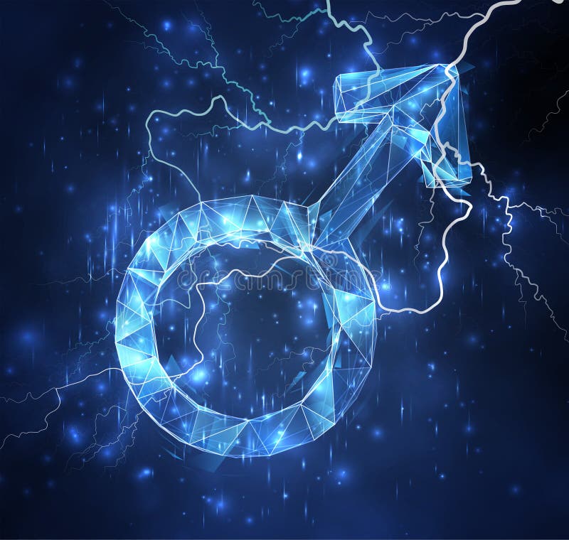 3d Vector Object on a Background of Blue Sky. Lightning and Thunder ...