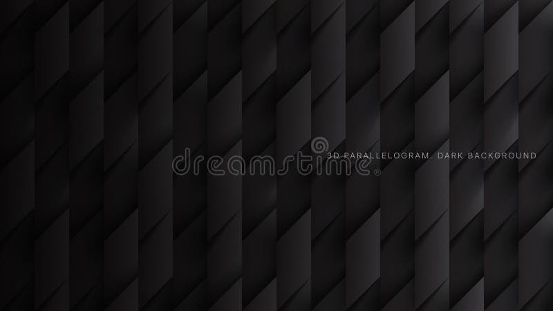 3D Vector Parallelograms Simple Dark Gray Abstract Background. Three Dimensional Science ...