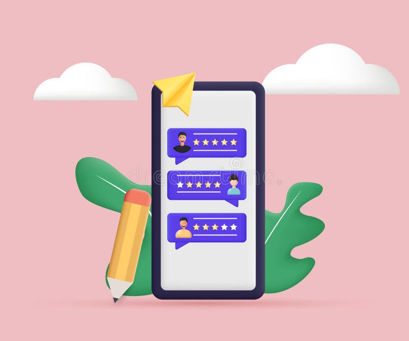 3d Vector People Characters Giving Feedback Customer New Idea Concept ...