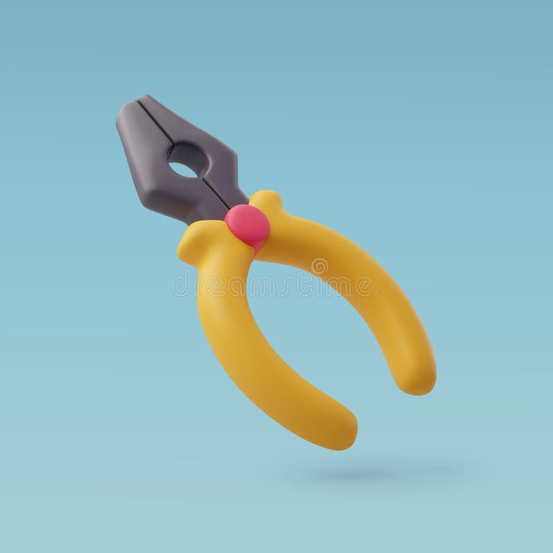 3d Vector Pliers, Construction and Maintenance Icon for Web Design ...