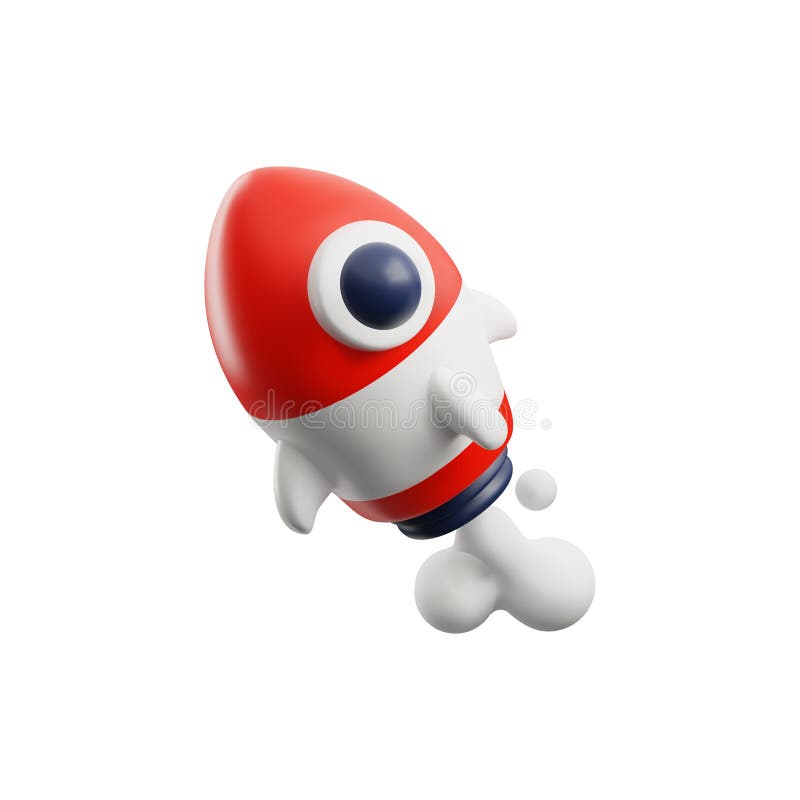 3d Vector Realistic Illustration of Space Rocket, Isolated on White ...
