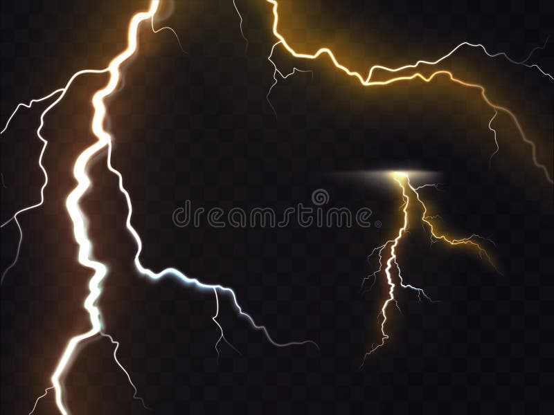 Realistic Lightning Thunderbolt Stock Illustrations – 3,595 Realistic ...