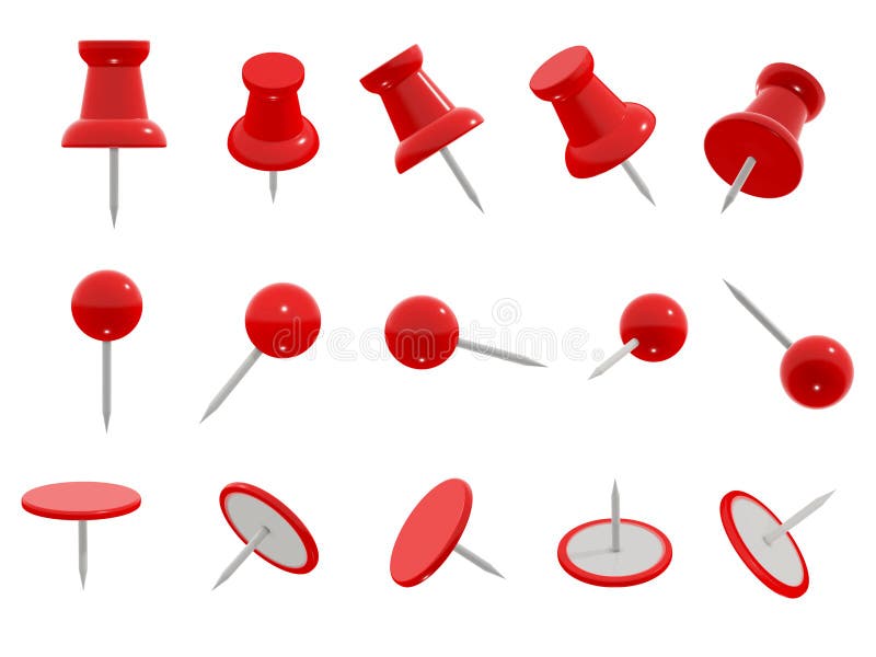 Classic Office Style Thumb Tacks Stock Illustrations – 4 Classic Office ...