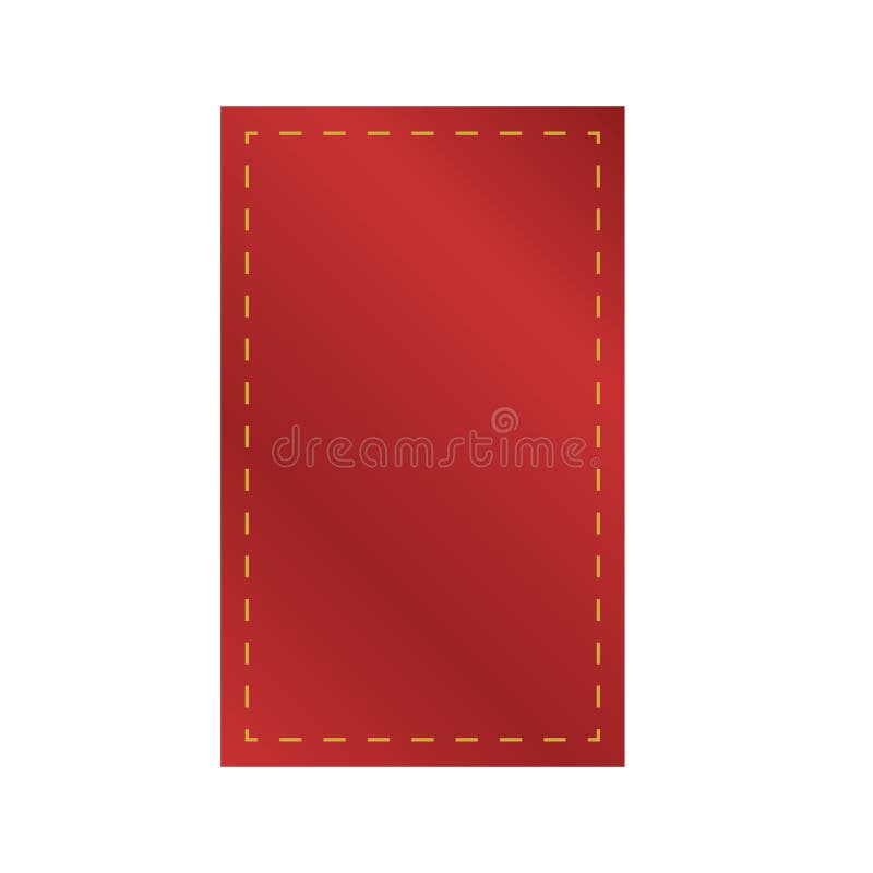 3d Vector Red Empty Rectangle Fabric Ribbon Hang on. Stock Vector ...