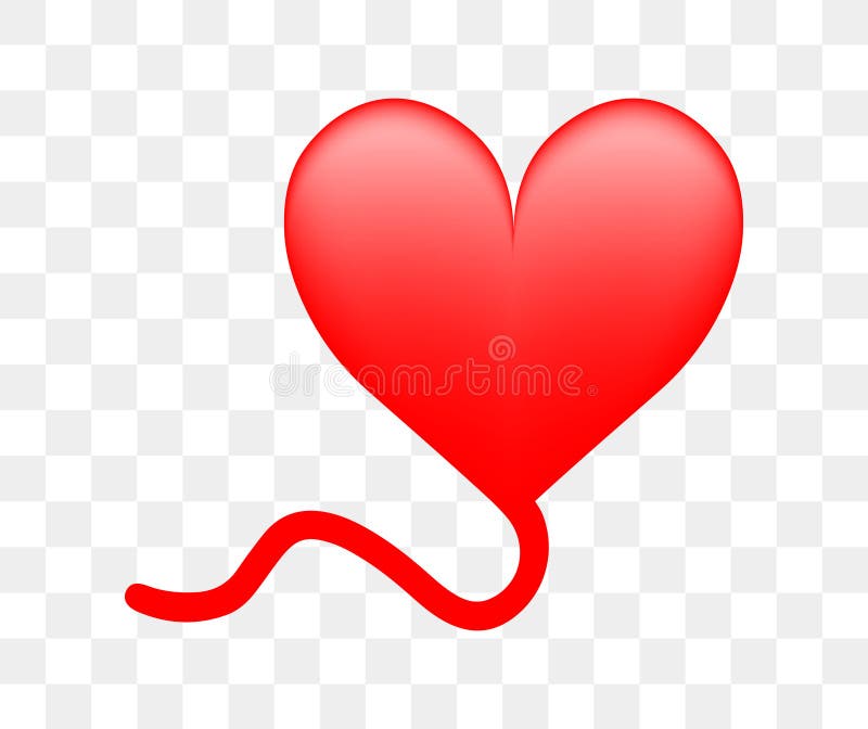 3D Vector Red Heart, Vector Element. Stock Vector - Illustration of ...