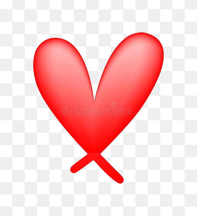 3D Vector Red Heart, Vector Element. Stock Vector - Illustration of ...