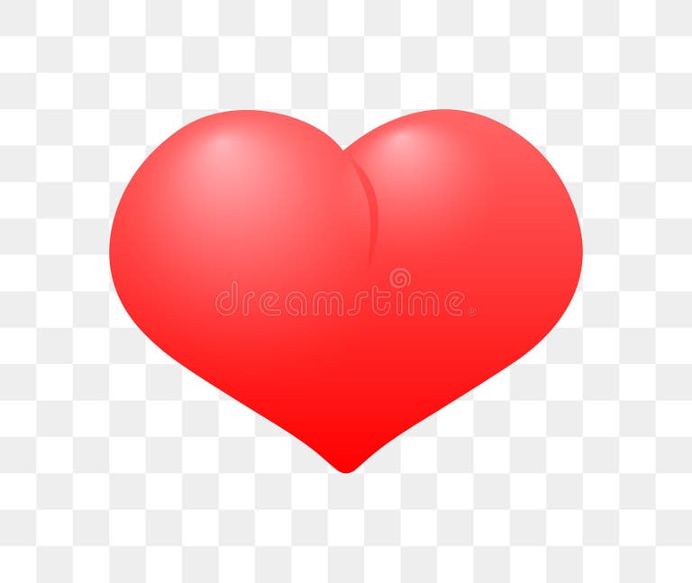 3D Vector Red Heart, Vector Element. Stock Vector - Illustration of ...