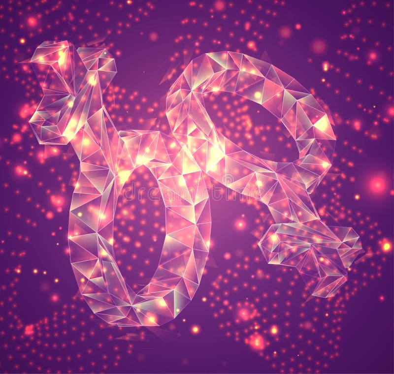 3d Vector Symbol on a Pink Background, Exploded Crystal Stock Vector ...