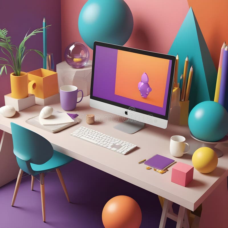 3D Vector Tech Devices stock illustration. Illustration of games ...