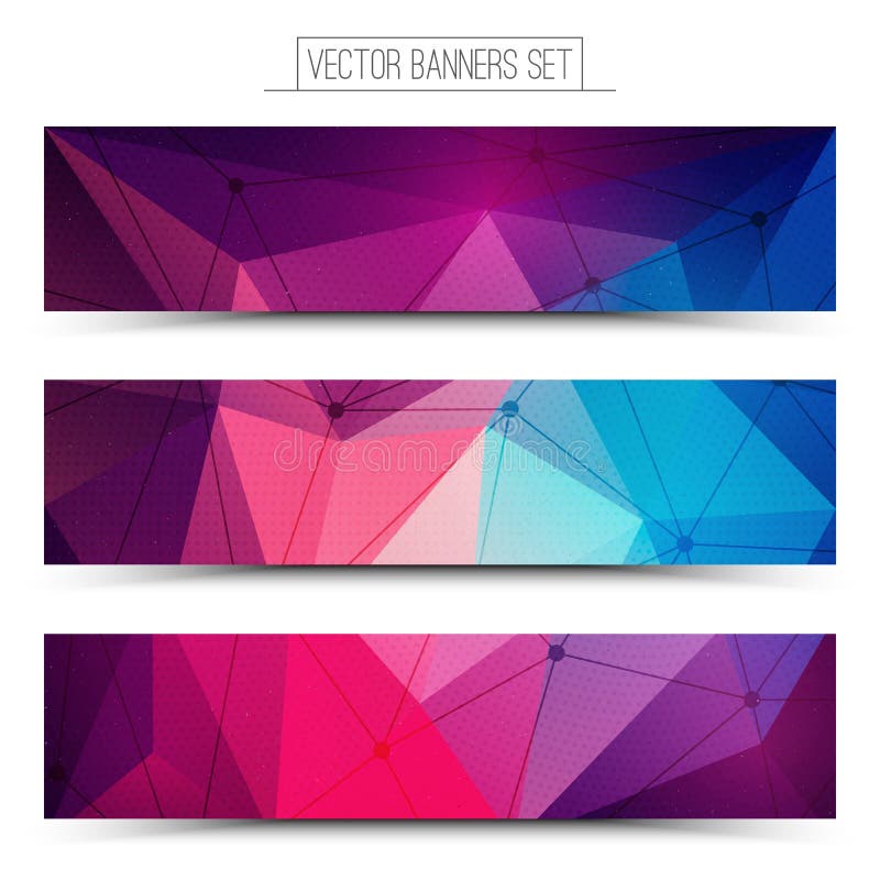 3d Vector Technology Web Banners Stock Vector - Illustration of ...