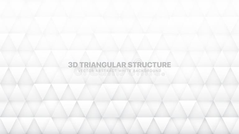 3D Triangular Particles Technologic White Abstract Background Stock ...