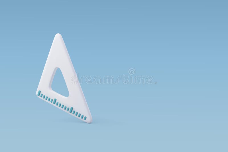3d Vector Triangle Ruler, Scale, Education Concept Stock Vector ...