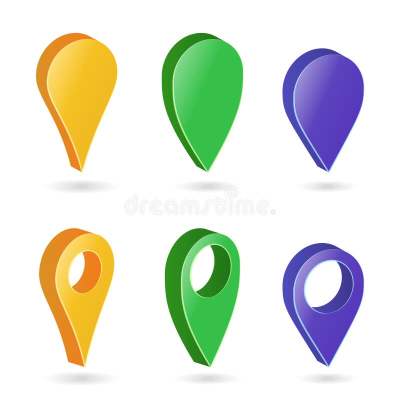3d Vector Van De Kaartwijzer Kleurrijke Reeks Van Moderne Kaart Om ... 3d Vector Van De Kaartwijzer Kleurrijke Reeks Van Moderne Kaart Om ...