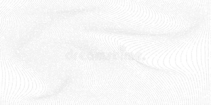 3D Vector Wave Dotted Pattern. Smooth Dynamic Curve Flowing Stock ...