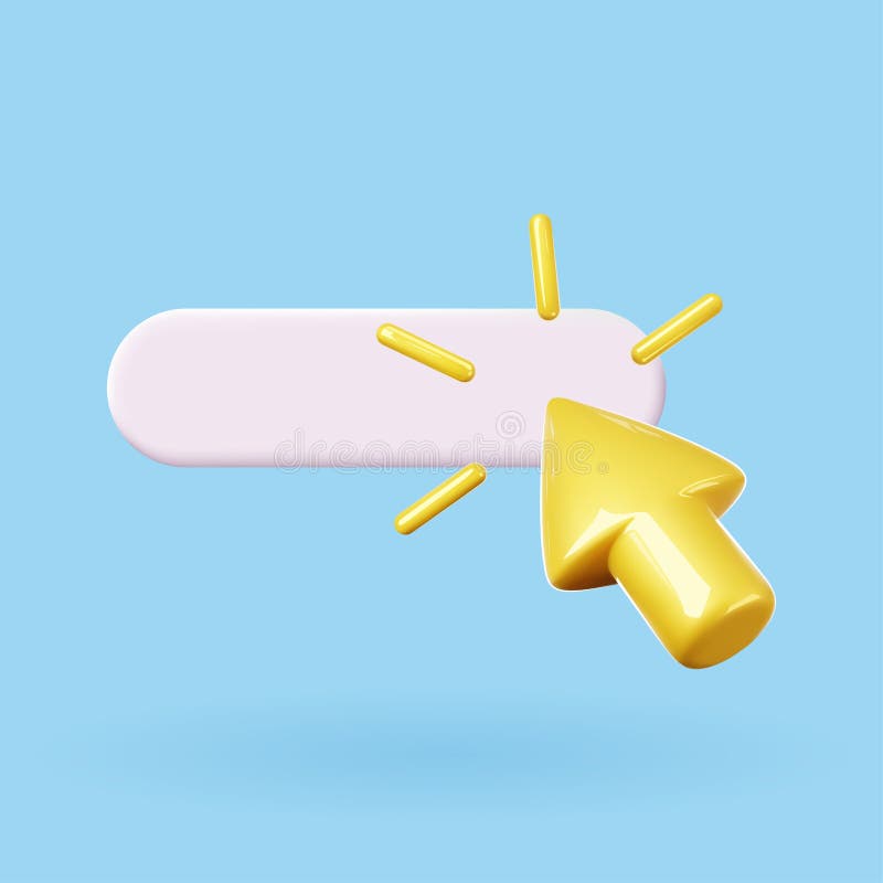 3d vector web cursor. stock vector. Illustration of click - 240369899