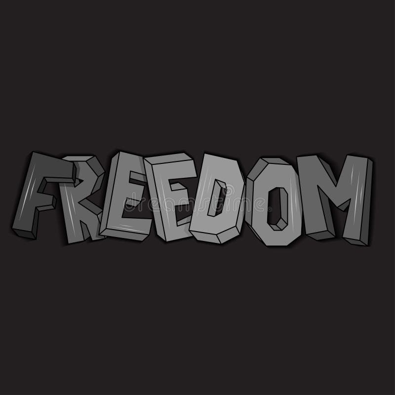 Word Freedom Abstract Hip Hop Hand Written Graffiti Style Vector ...