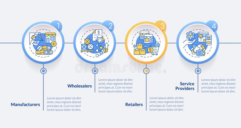 Multicolor Vendor Management Layout with Line Icons Stock Vector ...