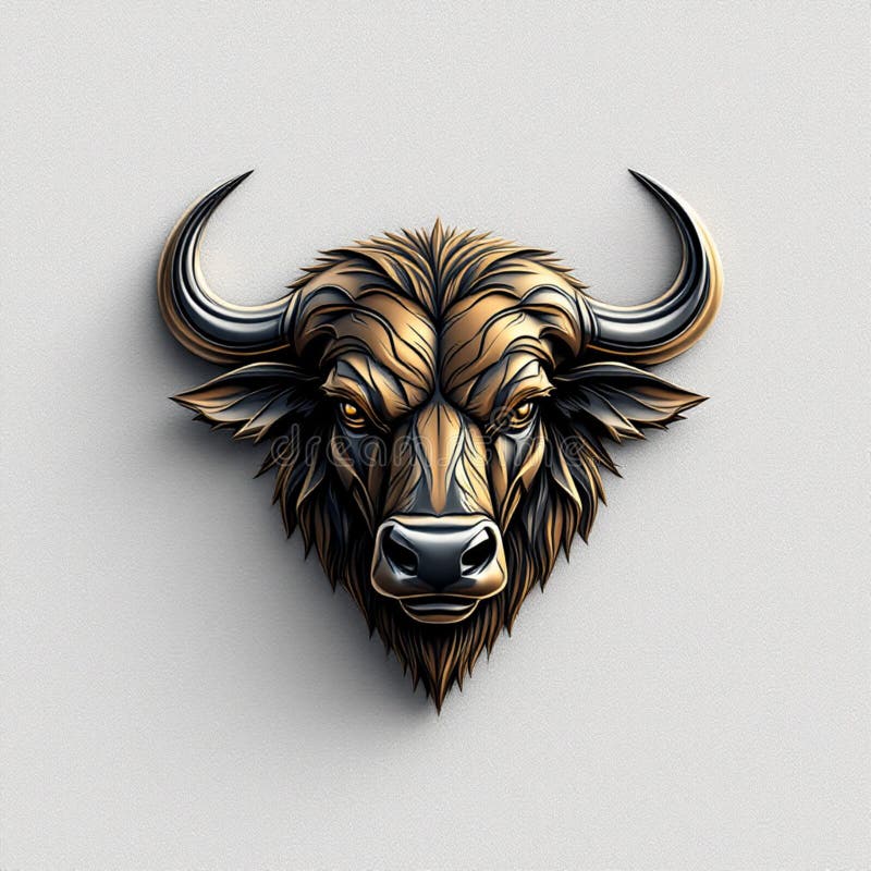 3D Version of a Buffalo stock illustration. Illustration of eyes ...