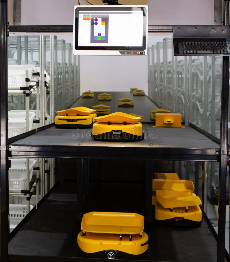 3D vertical Sorting robot stock photo. Image of product - 253424902