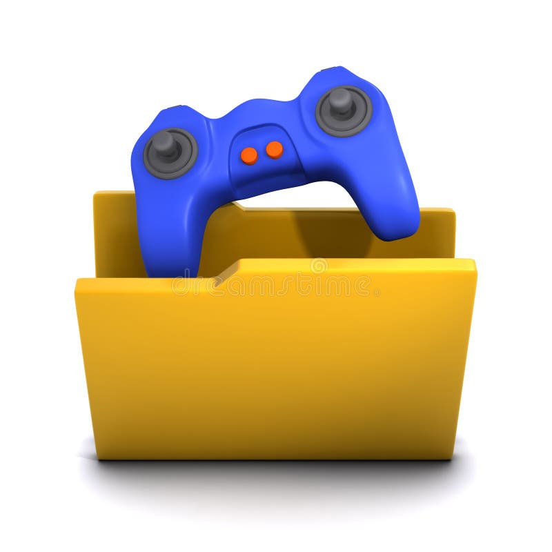 3d Videogames folder icon stock illustration. Illustration of element ...