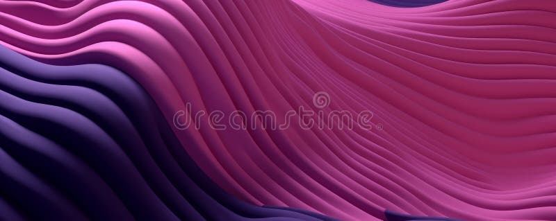 3d View of Undulating Pink and Purple Layers Generative AI Stock ...