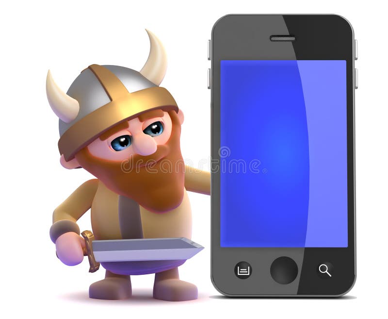 3d Viking smartphone stock illustration. Illustration of fighter - 41524578