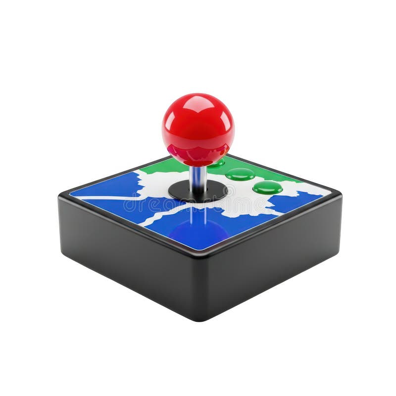 3d Vintage Arcade Joystick Controller Featuring a World Map Design for ...