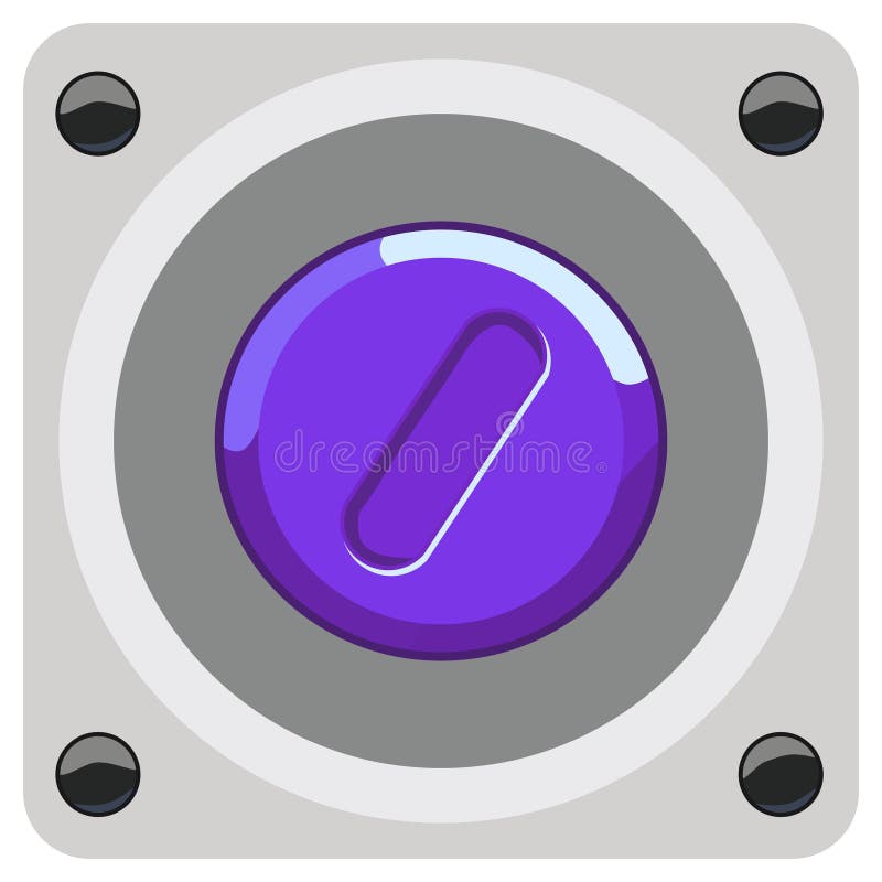 3D Violet Electric Switch Buttons, Cartoon. Vigor and Inspiration ...