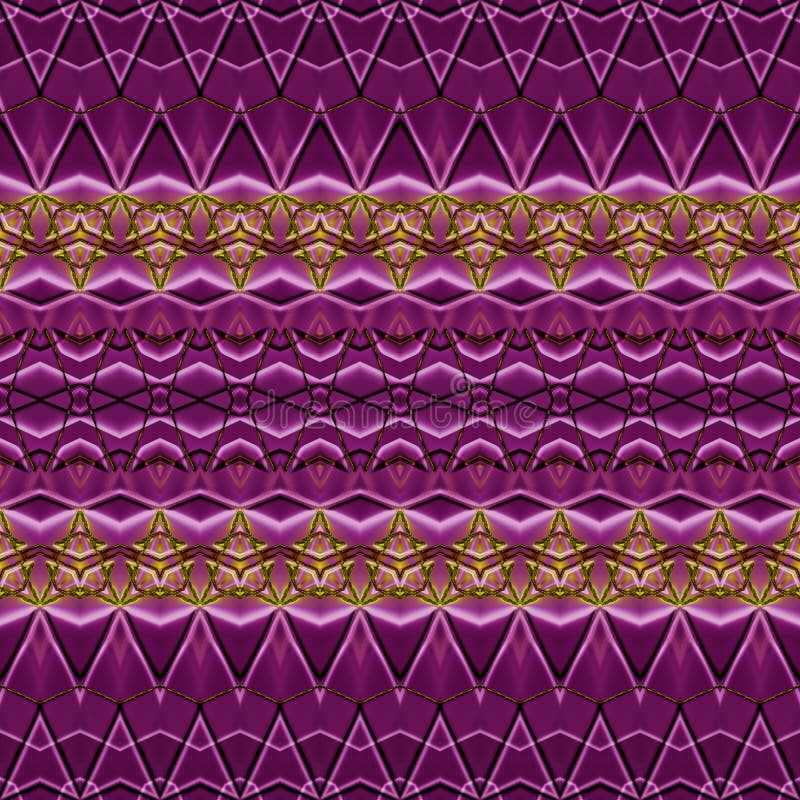3d Violet Gold Geometric Pattern Stock Illustration - Illustration of ...