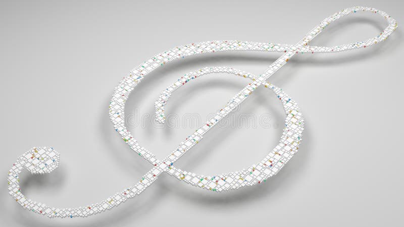 3D Violin Key stock illustration. Illustration of pattern - 120756574