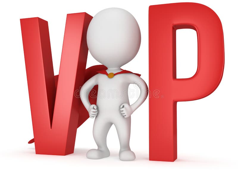 3d VIP Man - Brave Superhero with Red Cloak Stock Illustration ...