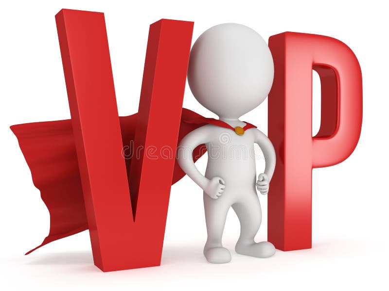 3d VIP Man - Brave Superhero with Red Cloak Stock Illustration ...