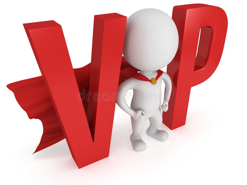 3d VIP Man - Brave Superhero with Red Cloak Stock Illustration ...