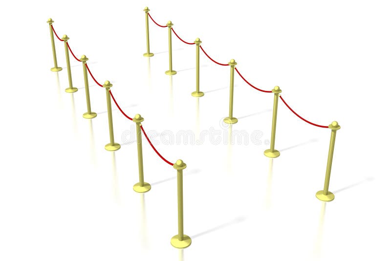 3D VIP Section Entrance, White Background Stock Illustration ...