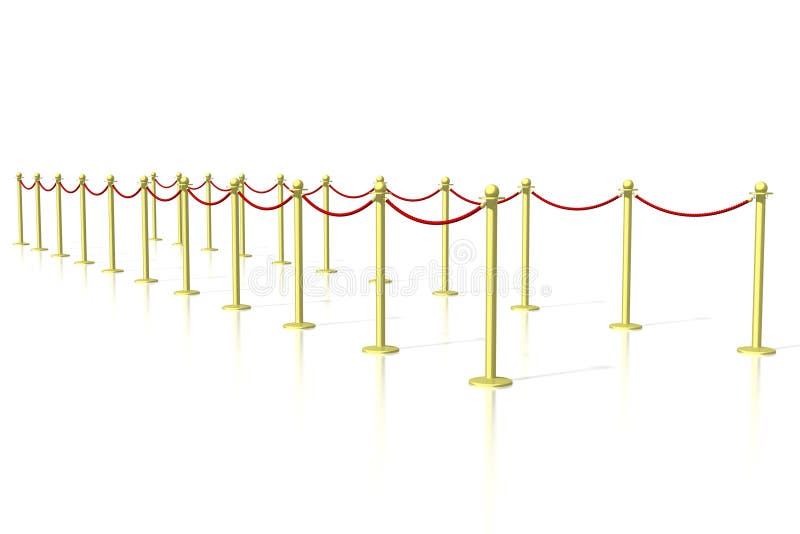 3D VIP Section Entrance, White Background Stock Illustration ...