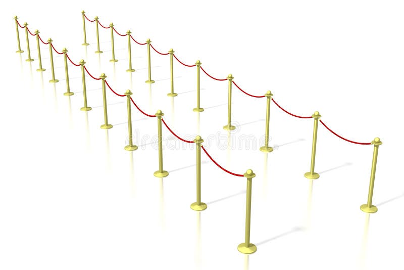 3D VIP Section Entrance, White Background Stock Illustration ...