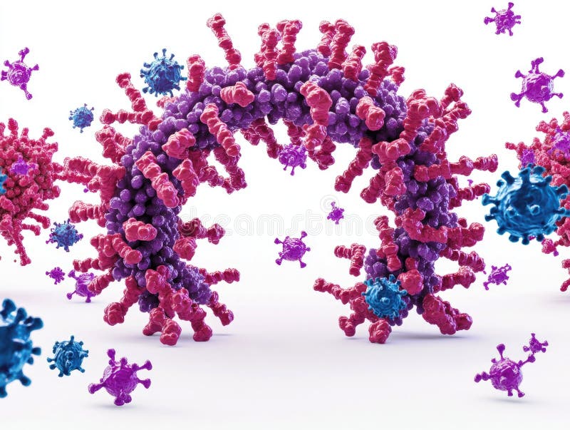 3D Virology Model stock image. Image of engineering - 366704717