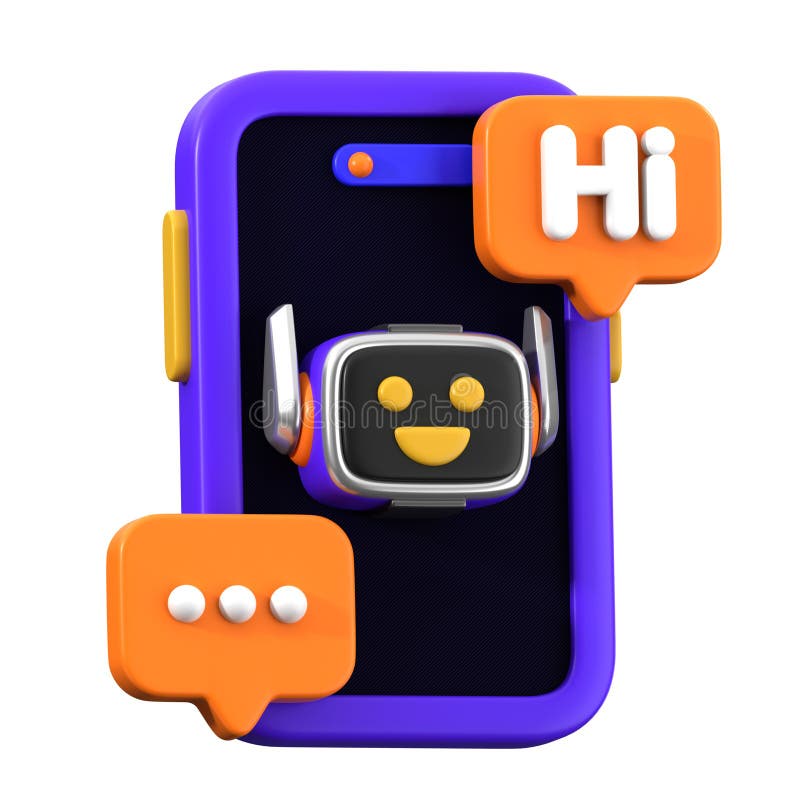 3D Virtual Assistant stock illustration. Illustration of icon - 368917652