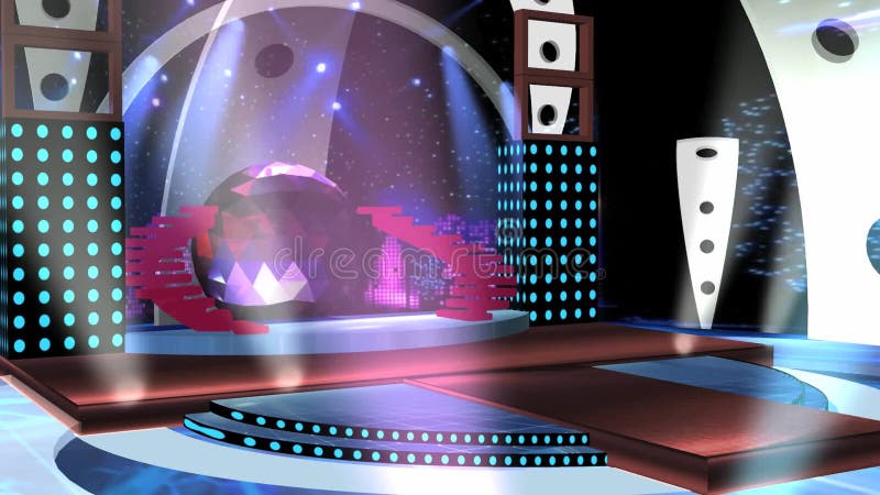 Virtual Entertainment Studio Set Background Stock Video - Video of ...