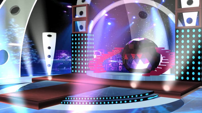 3d Virtual Entertainment Studio Set Stock Video - Video of lights ...