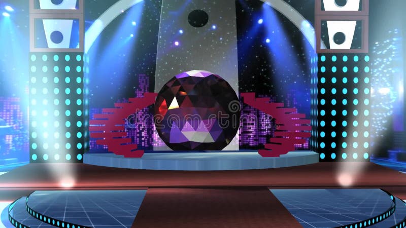 Virtual Entertainment Studio Set Background Stock Video - Video of ...