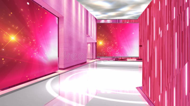 Virtual Entertainment Studio Set Background Stock Video - Video of ...