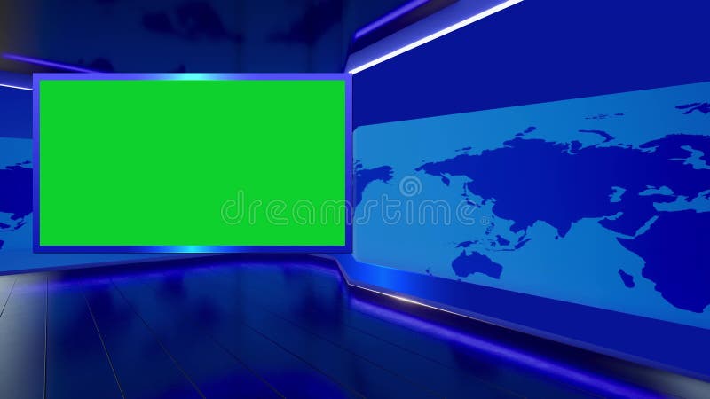3D Virtual News Studio Background Stock Video - Video of earth, studio ...