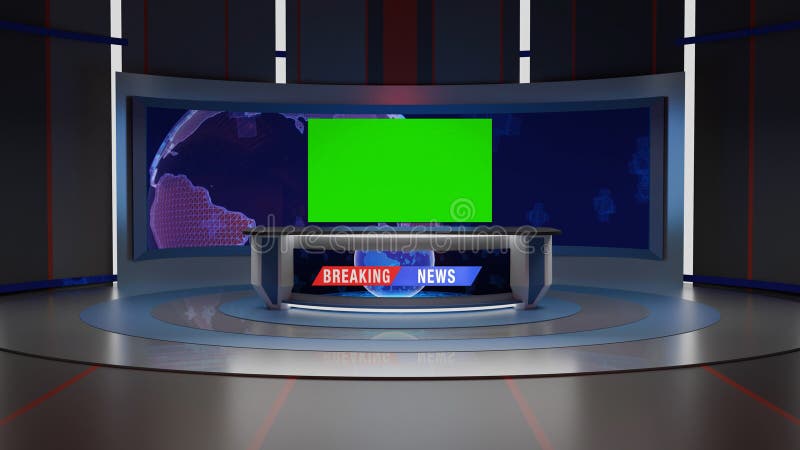 Studio News, Backdrop for TV Shows .TV on Wall Stock Illustration ...