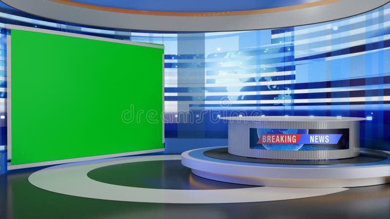 Studio News, Backdrop for TV Shows .TV on Wall Stock Illustration ...