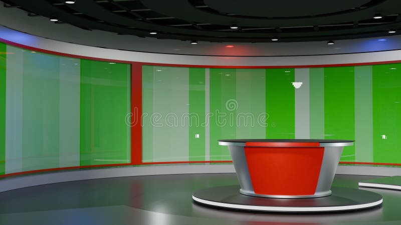 Studio News, Backdrop for TV Shows .TV on Wall Stock Illustration ...